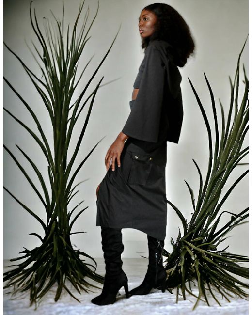 Eugene Taylor Nylon Hugger Cargo Skirt | Lyst