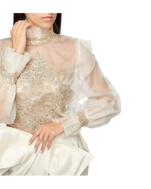 MAISON SOPHY G 1994-skirt-w Silk And Satin Skirt With Front Bow in ...