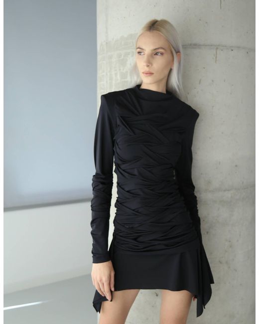 Maet Studio Maia Hand Constructed Dress in Black | Lyst