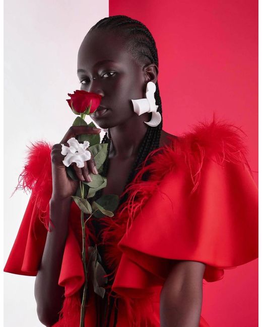 Lada Legina 3D Printed 3d Printed Iris Earrings in Gray | Lyst