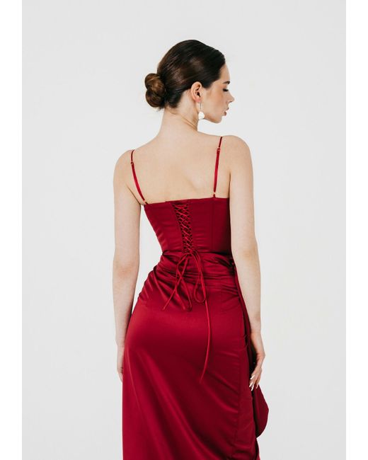 La Musa Cherry Mermaid Corset in Red | Lyst