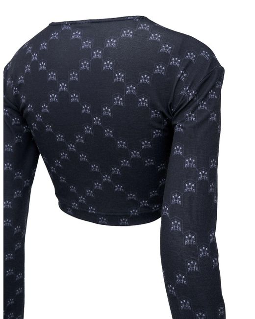 INF Matrix Print Cropped Top in White | Lyst