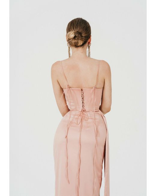 La Musa Peach Mermaid Corset in Natural | Lyst