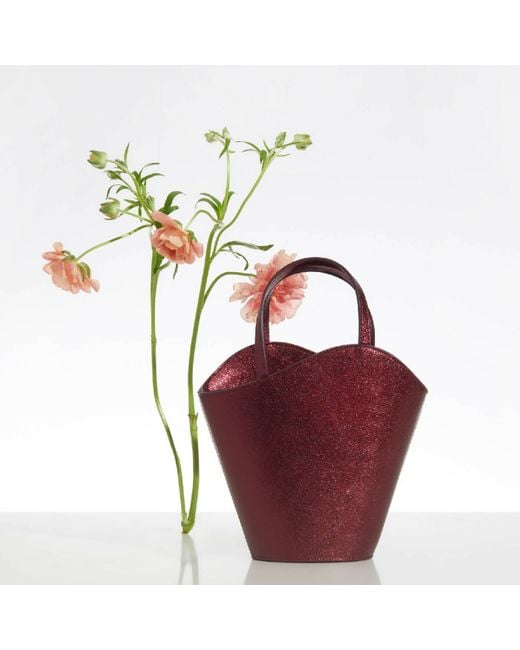 Natalie Dennis Iconic Infinity Handbag In Burgundy And Red | Lyst