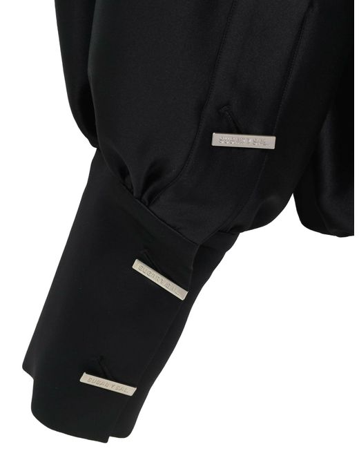 SUGAR Y SAL. Silky Short Jacket in Black | Lyst