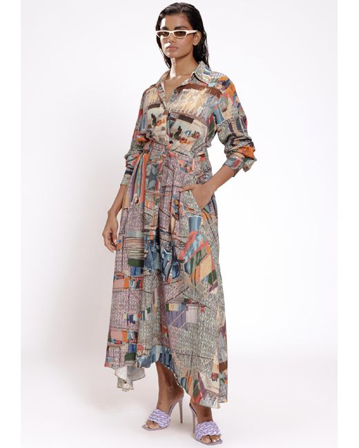 Doh Tak Keh Dhulai Shirt Dress in White | Lyst