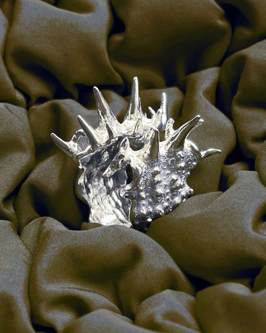 Barbora Lexová Open Spiky Silver Recreature Ring in Brown | Lyst