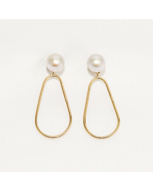 Monom Zora White Earrings in Natural | Lyst