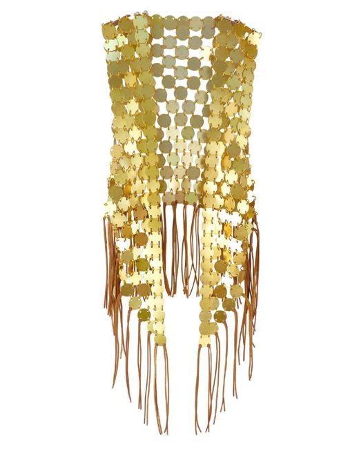 Isabel Moore Neve Vest Gold in Black | Lyst