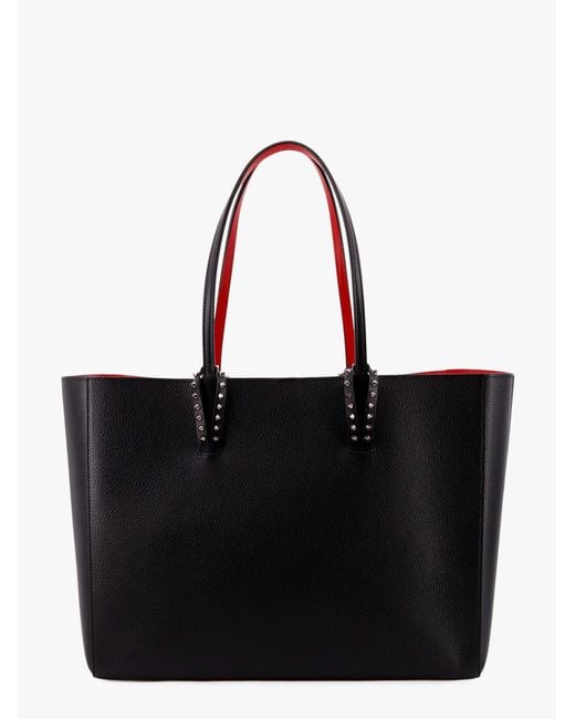 Christian Louboutin Cabata Studded Leather Shoulder Bag in Black | Lyst UK
