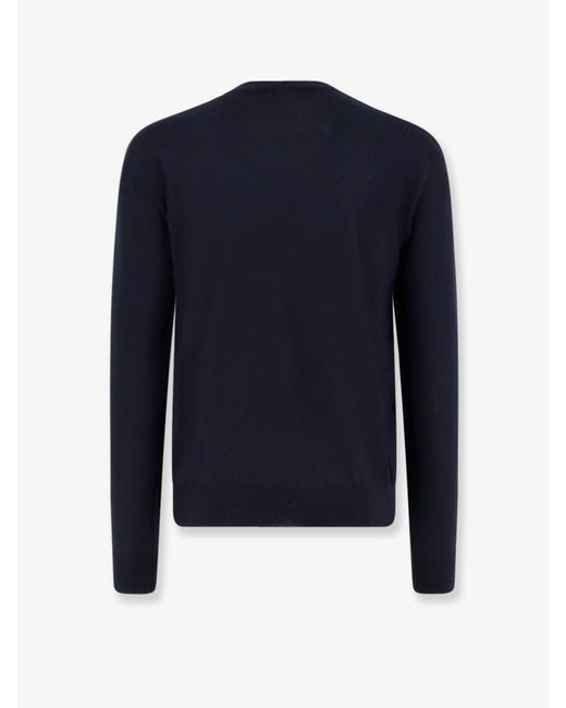 Alpha Studio Merino Wool Sweater in Blue for Men | Lyst UK