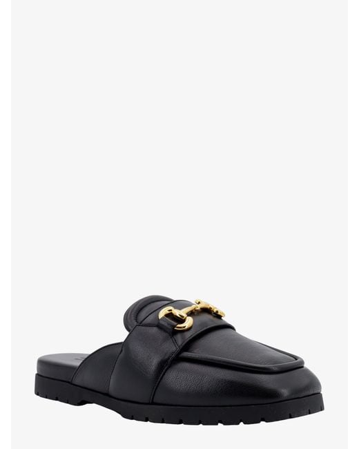 Gucci Leather Slides in Black for Men | Lyst