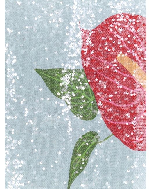 FARM Rio Anthurium Flowers Maxi Dress in White | Lyst UK