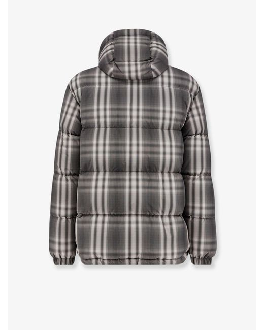 Burberry Snowdonia Hooded Down Jacket in Gray for Men | Lyst