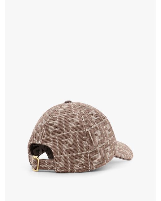 Fendi Hat in Natural | Lyst