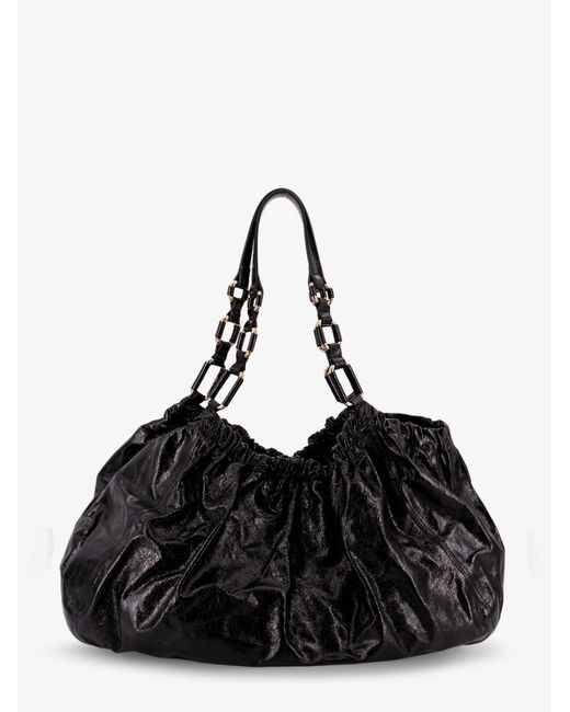 Stella Maxwell X Marella Patent Leather Shoulder Bag in Black | Lyst UK