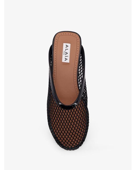 Alaïa Mesh Mules in Black | Lyst