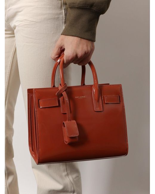 Saint Laurent Sac De Jour Nano in Red | Lyst UK