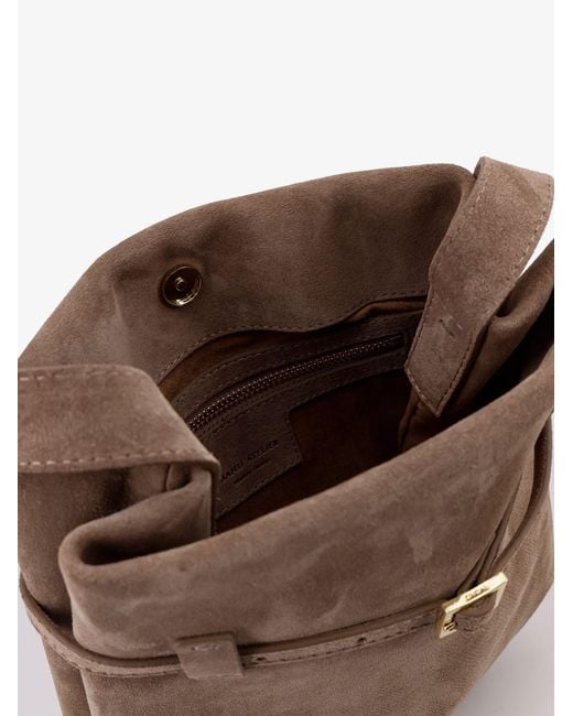 MANU Atelier Mini Tote Du Jour Suede Shoulder Bag in Brown | Lyst
