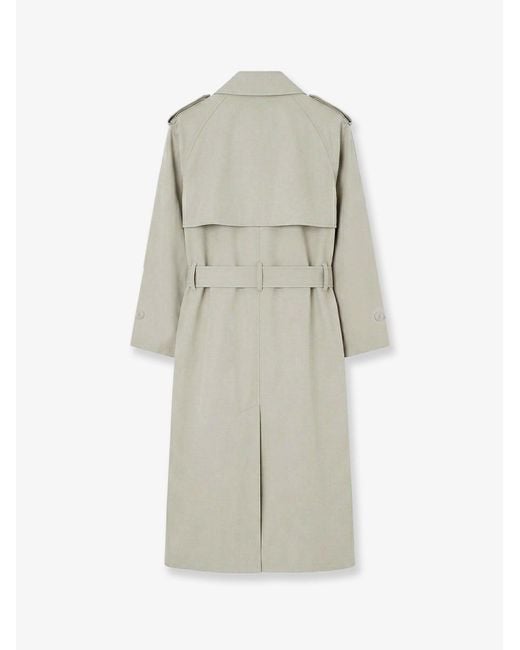 Frankie Shop Trench Coat Riva Cotton Blend in White | Lyst UK