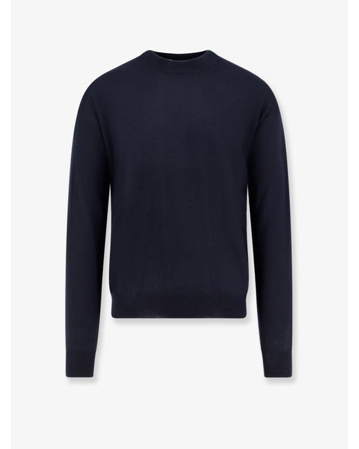 Alpha Studio Merino Wool Sweater in Blue for Men | Lyst UK