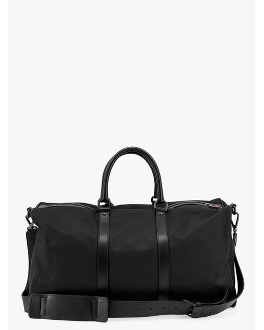 Kiton Nylon Duffel Bag With Leather Inserts in Black for Men | Lyst