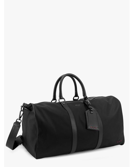 Kiton Nylon Duffel Bag With Leather Inserts in Black for Men | Lyst