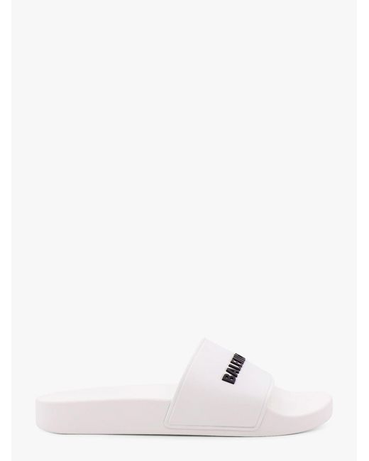 Balenciaga Slide in White | Lyst