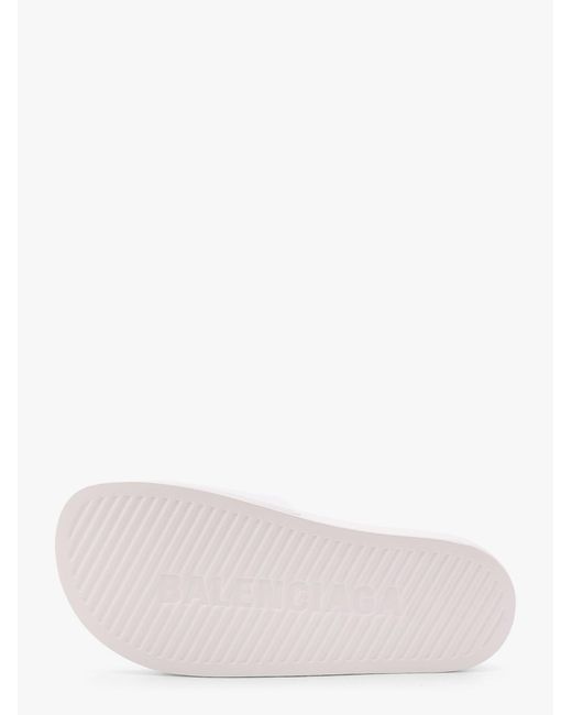 Balenciaga Slide in White | Lyst