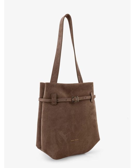 MANU Atelier Mini Tote Du Jour Suede Shoulder Bag in Brown | Lyst