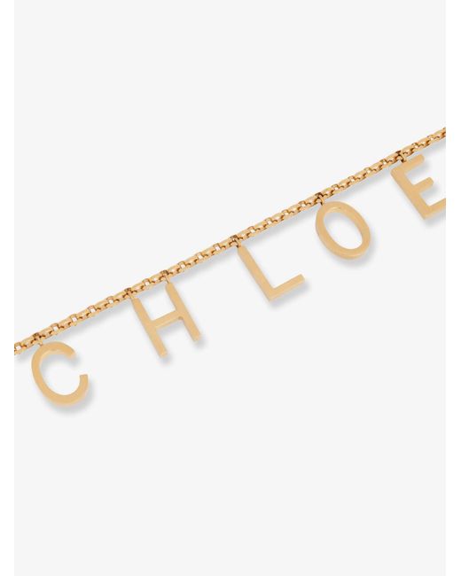 Chloé Chloé Letters Metal Belt in Natural | Lyst UK