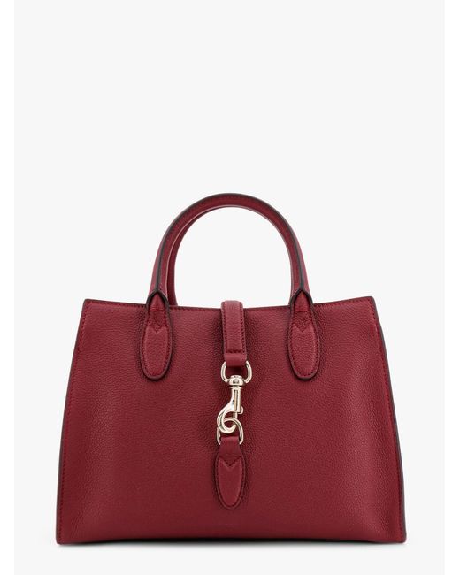Gucci Leather Handbag With Metal Detail in Red | Lyst UK