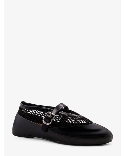 Alaïa Rubber Flat Mesh Ballerinas in Black | Lyst UK