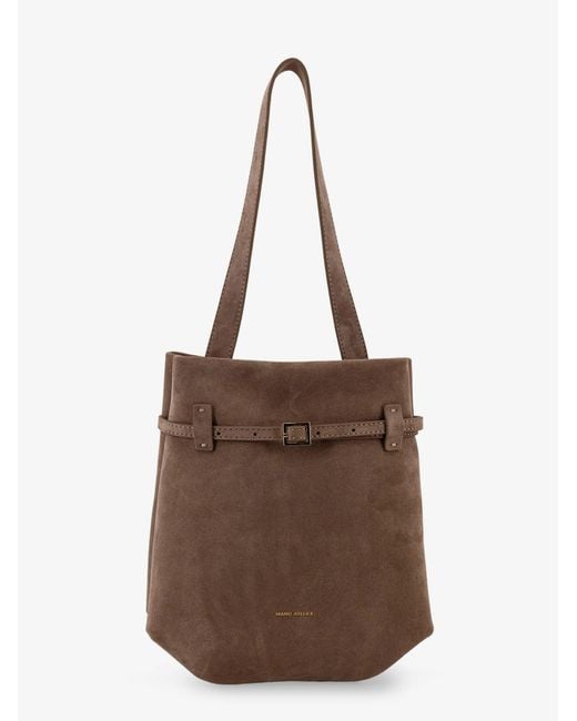 MANU Atelier Mini Tote Du Jour Suede Shoulder Bag in Brown | Lyst