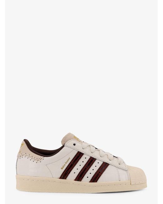 adidas Wb Superstar Leather Sneakers Withlettering Logo On The Side in ...