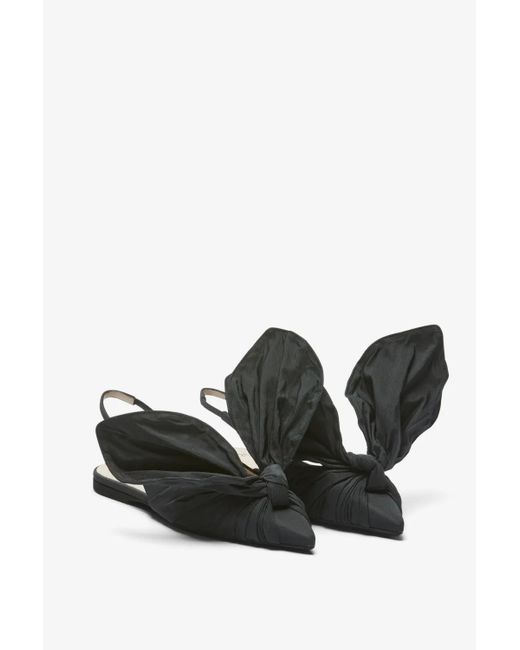 N°21 Bow-detail Slingback Ballet Pumps in Black | Lyst