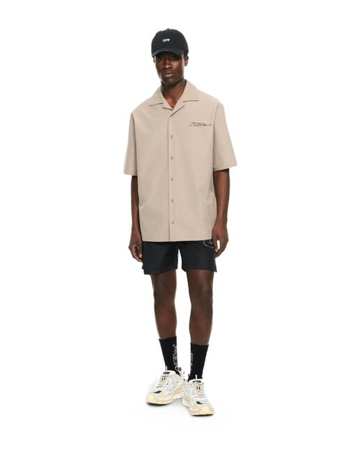 Off-White c/o Virgil Abloh Outline Arrow Surfer Swimshor in Natural for ...