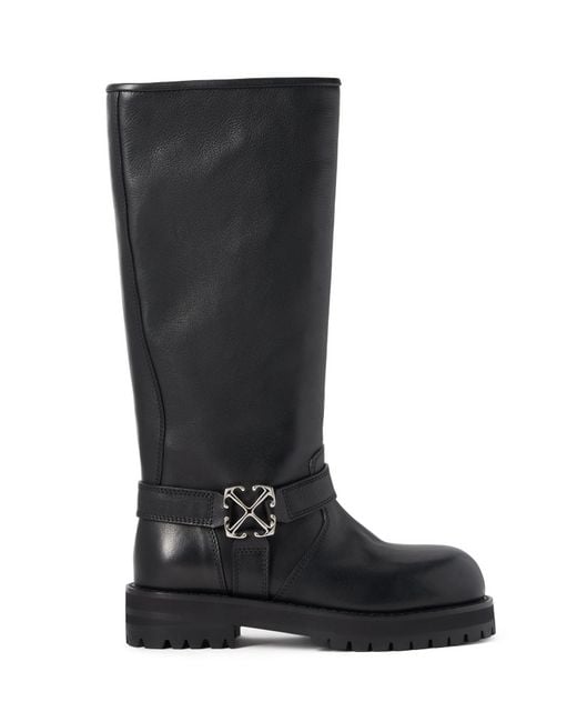 Off-White c/o Virgil Abloh Off Track High Boots in Black | Lyst