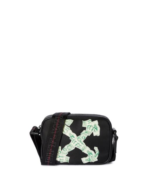 Off-White c/o Virgil Abloh Black Money Print Heritage Camera Bag for ...