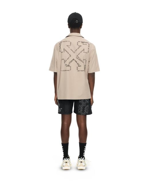 Off-White c/o Virgil Abloh Outline Arrow Surfer Swimshor in Natural for ...