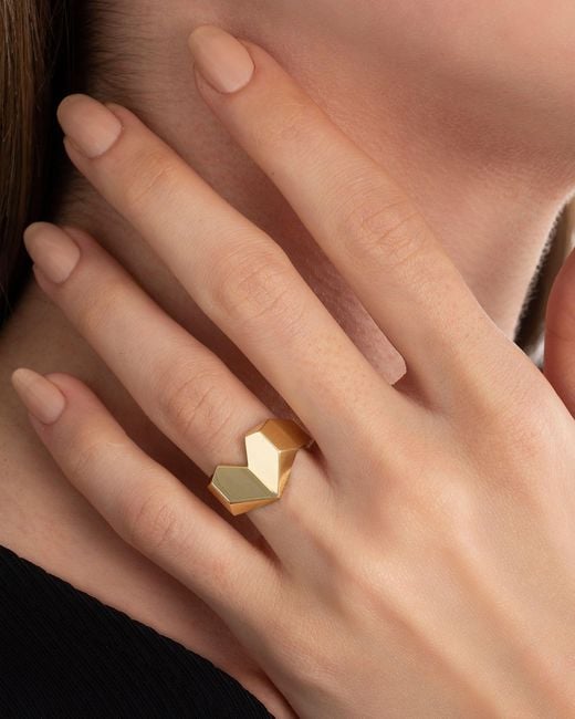 Her Story Origami Love 14K Ring in Metallic | Lyst