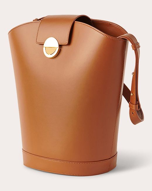Objets Daso Vivian Leather Bucket Bag in Brown | Lyst