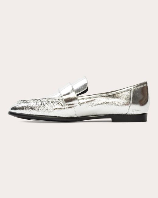 Black Suede Studio Arrow Loafer in Metallic | Lyst