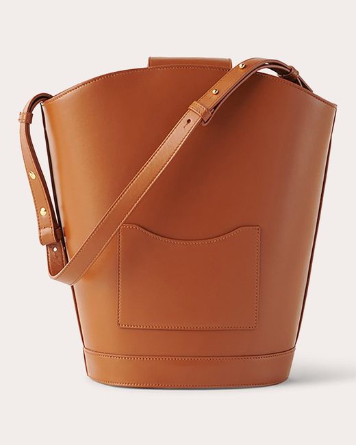 Objets Daso Vivian Leather Bucket Bag in Brown | Lyst