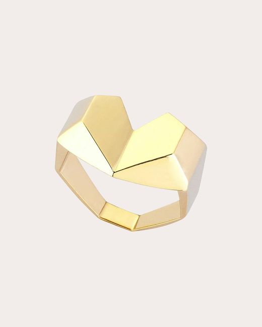 Her Story Origami Love 14K Ring in Metallic | Lyst