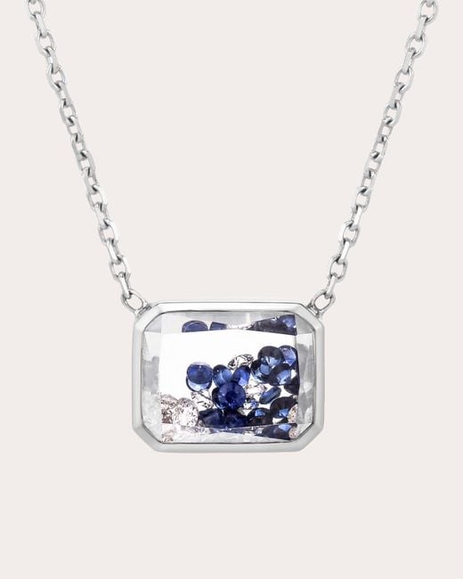 Moritz Glik Esmeralda 18K Sapphire And Diamond Shaker Pendant Necklace ...