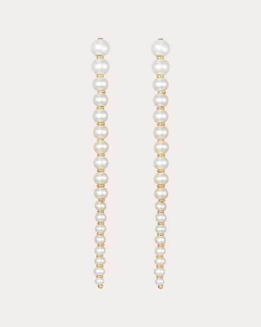 Roberta Do Rio Soleil 18K Pearl Earrings in Natural | Lyst