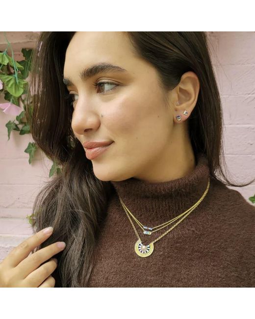 ParkFord Revival Mini Deep Sea 14K Sapphire Stud Earrings in Blue | Lyst