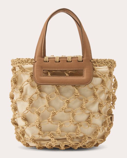 Helen Kaminski Belize Macramé Raffia Tote Bag in Natural | Lyst