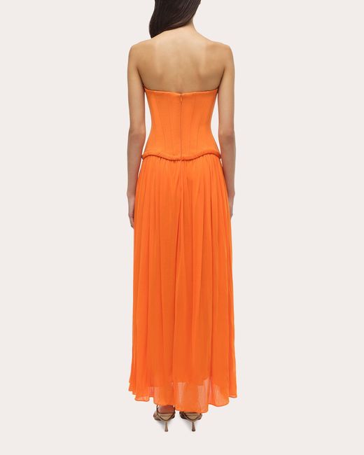 Jonathan Simkhai Adalys Sheer Jersey Combo Strapless Bustier Dress in ...